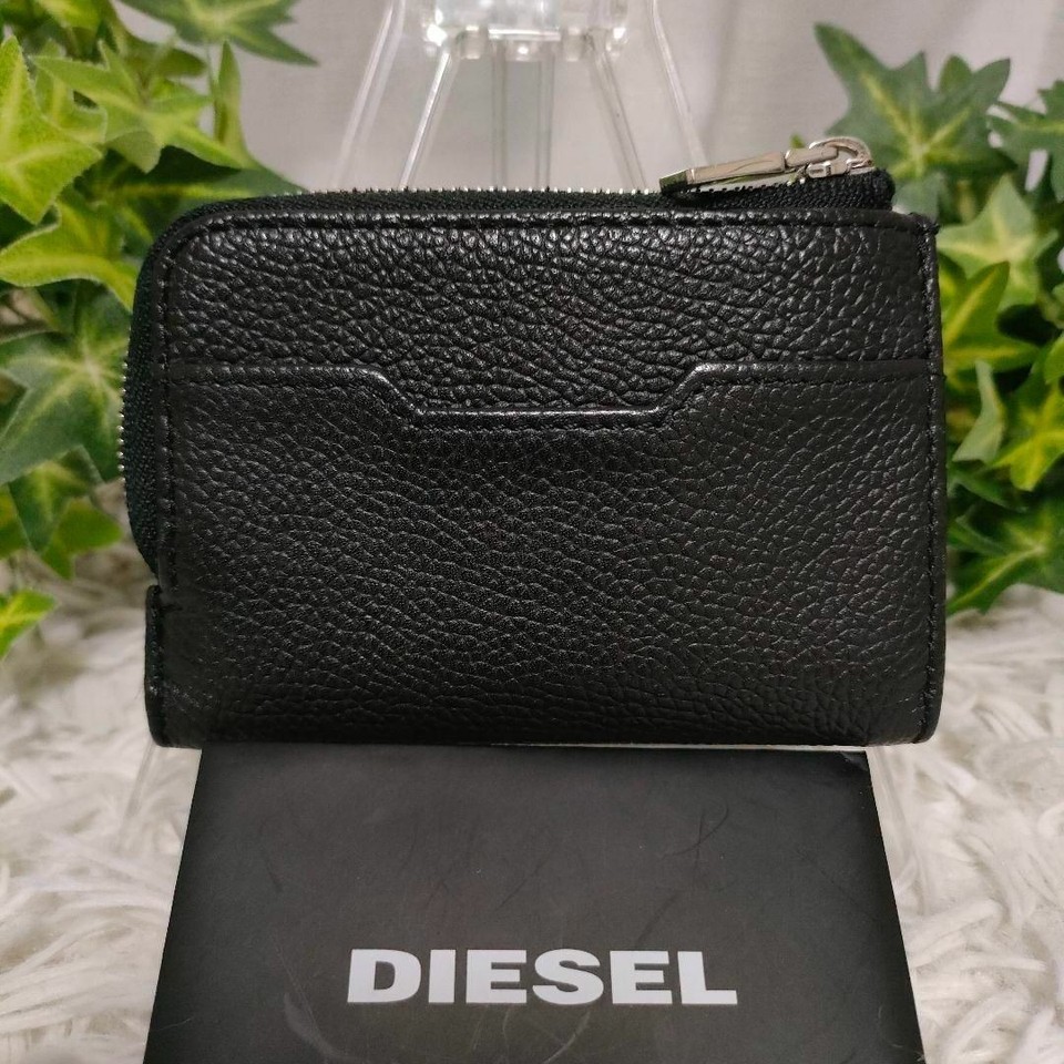 DIESEL Key Case Black D Logo Diesel Coin Case Black Leather | eBay