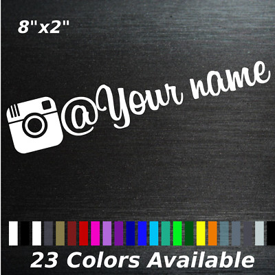 Custom Instagram Decals stickers 3X 8 inch long 2 inch tall cars trucks ...