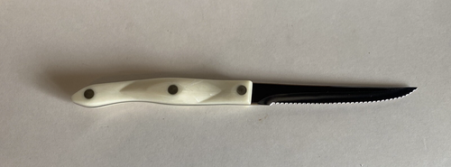 CUTCO 1721 JJ Classic White Pearl Handle Serrated Blade Trimmer Knife ...