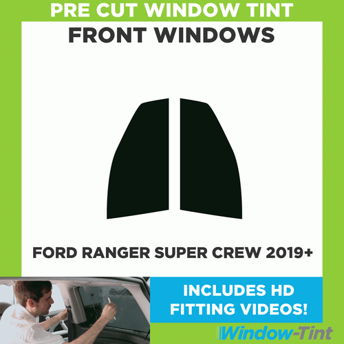 Pre Cut Car Window Tint for Ford Ranger Super Crew 2019+ Front Windows ...