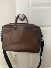 Coach Hamilton Leather Briefcase Messenger Crossbody Bag Saddle F54801 ...