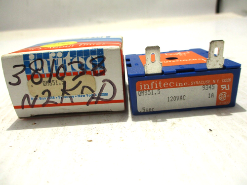 NEW INFITEC QMS515 TIME DELAY RELAY 120V 5 SEC. | eBay