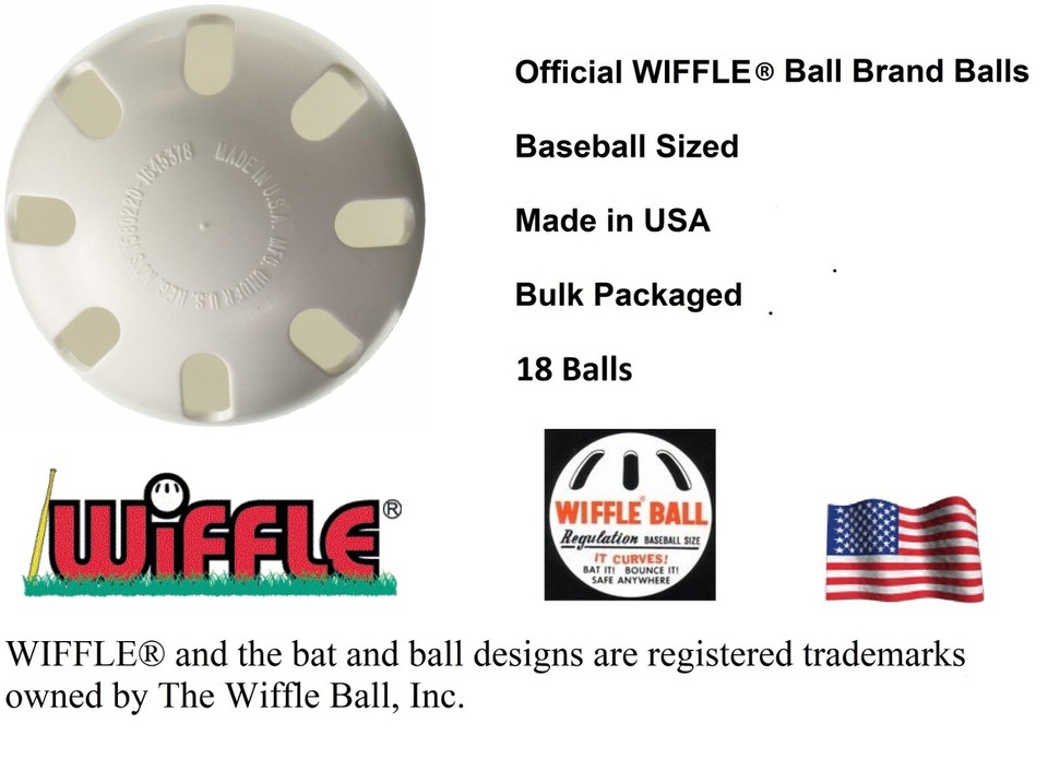 18 Wiffle® Balls Baseballs Bulk with Carry Bag | eBay