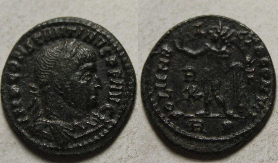 Constantine I the Great 315AD original ancient Roman coin Sun God Sol ...