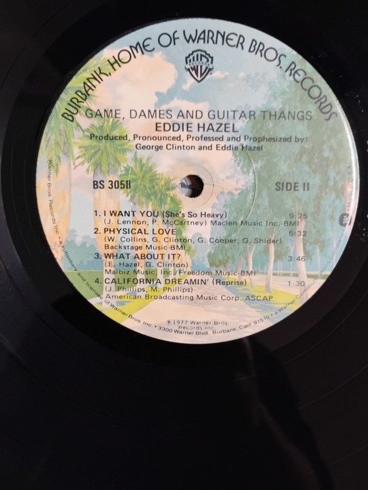 EDDIE HAZEL (1977) GAME DAMES AND GUITAR THANGS - Vinyl Promo LP Record ...