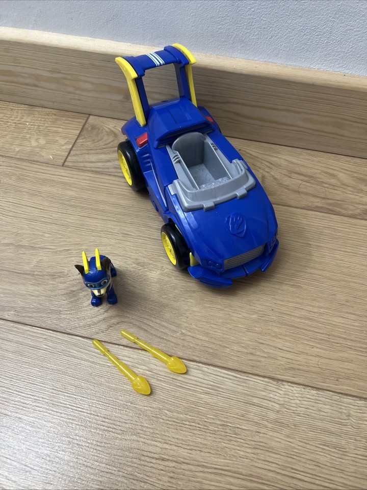 Paw Patrol Mighty Pups Chase Transform Vehicle With Figure | eBay UK