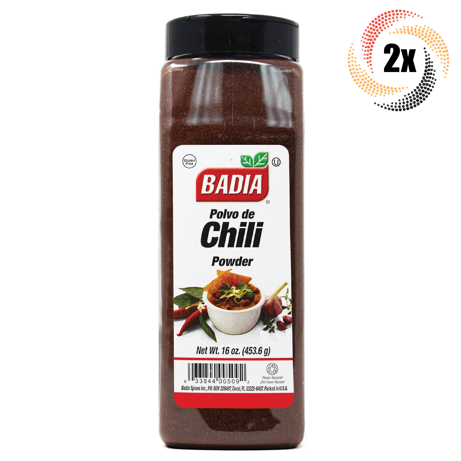 2x Pints Badia Chili Powder Seasoning | 16oz | Gluten Free! | Polve De ...