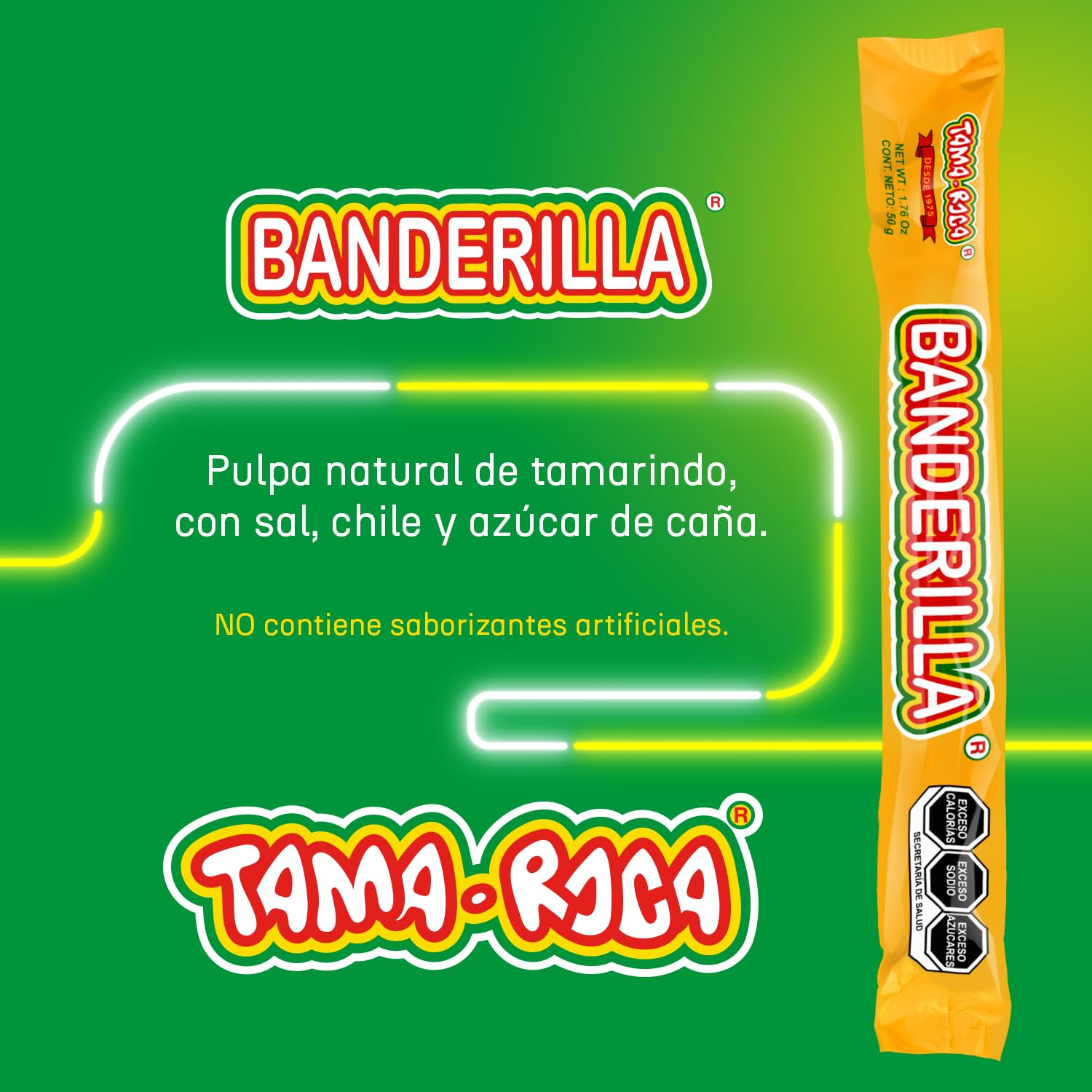 Banderilla Tama-Roca Tamarindo Mexican Candy Sticks. Contains 30 Pieces ...