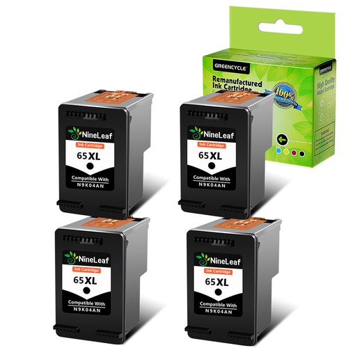 4PK 65 XL Black Ink For HP 65 65XL Deskjet 2622 2652 3722 3755 ENVY ...