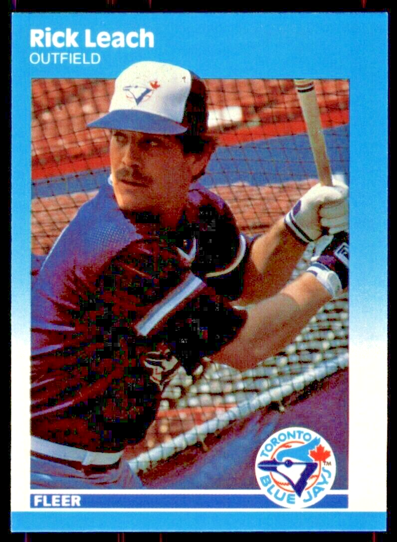 1987 Fleer Update #U-63 Rick Leach Outfield Toronto Blue Jays FREE ship ...
