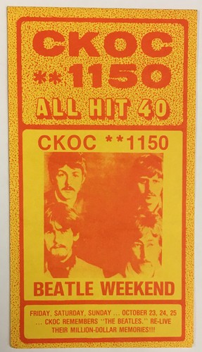 1981 CKOC 1150 Radio Chart Music Beatle Weekend All Hit 40 Hamilton ...