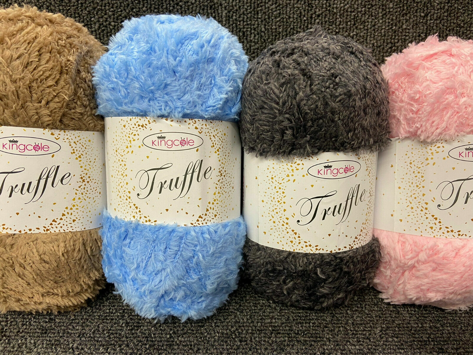 King Cole Truffle Faux Fur Double Knit DK Wool Yarn by 100g Ball ...