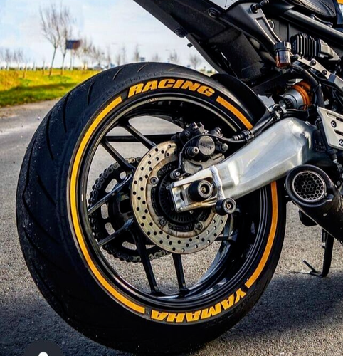 Motorcycle Tire Lettering RACING permanent Motocross Sticker full SET ...