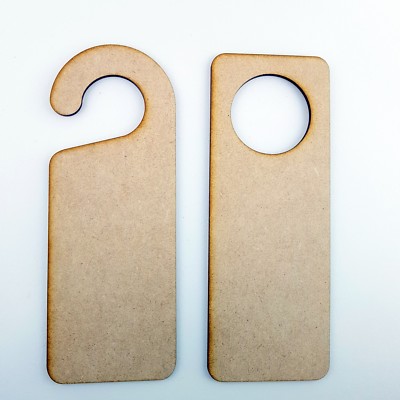 5x Wooden Door Handle Hangers Wood Sign Shape Blank Craft Plaque ...