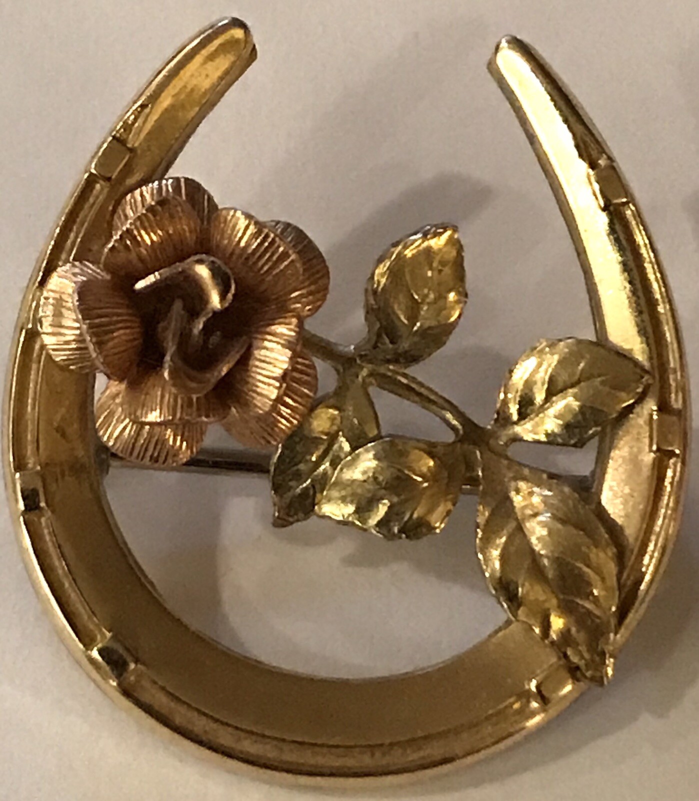 1950’S KREMENTZ 14K ROLLED GOLD PLATE LUCKY HORSESHOE… - Gem