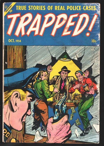 TRAPPED #1 1954-ACE-First issue-Crime-violence-con games-death-G/VG | eBay