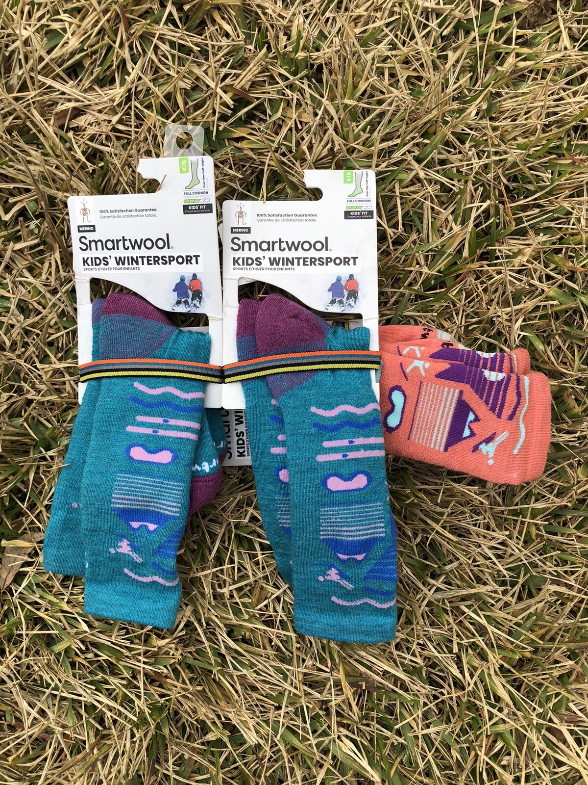 Lot Of 3 Smartwool Kids Wintersport Full Cushion Over Calf Socks Kids ...