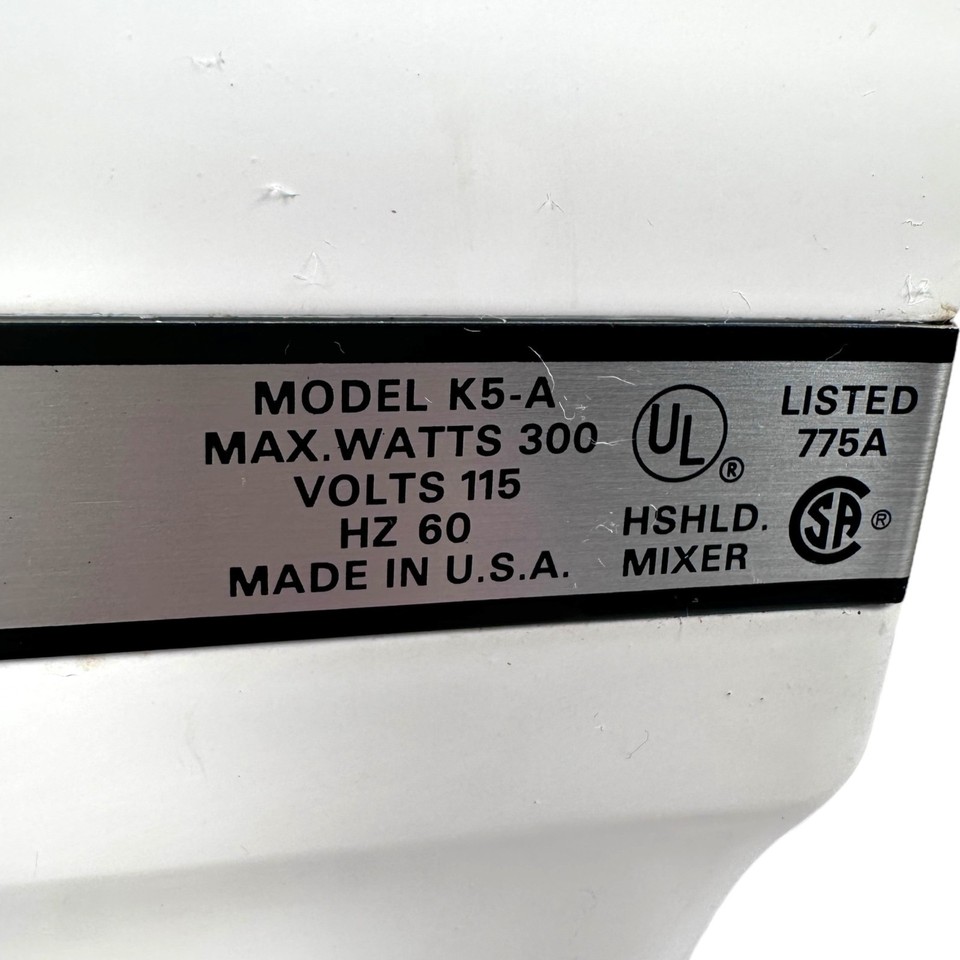 Vintage Hobart KitchenAid K5-A Lift Stand Mixer 10 Speed White 6 ...
