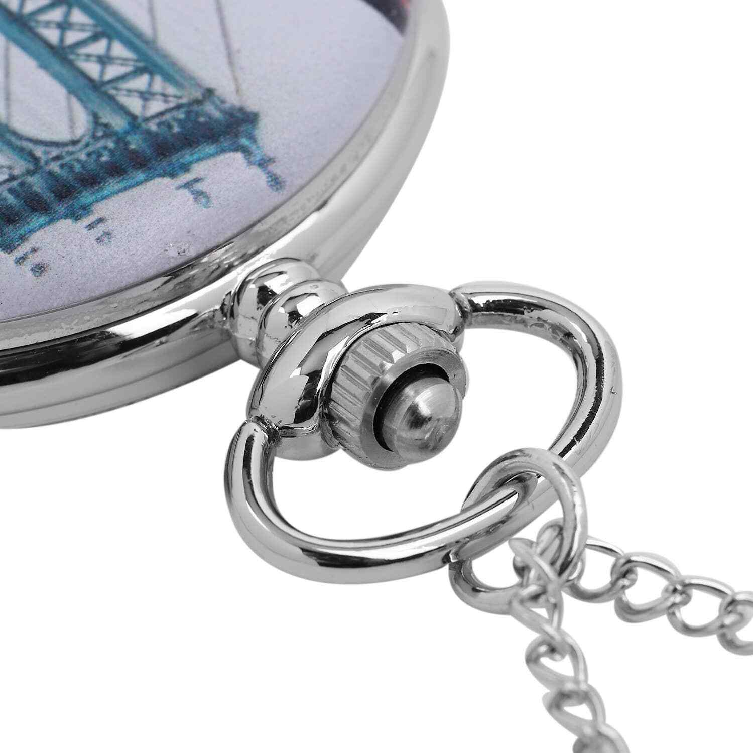 STRADA Brooklyn Bridge Pattern Pocket Watch Women's with Chain in ...