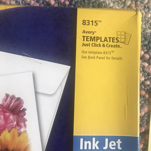 Avery Note Cards 8315 4.25x5.5" Matte White 60/Pack W/ Envelopes Open ...