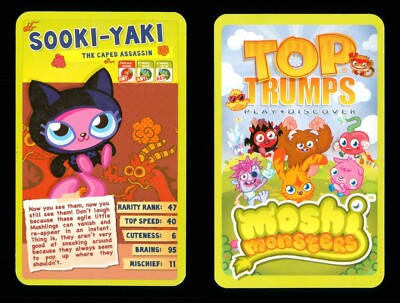 1 x info card Moshi Monsters - Sooki-Yaki - S55 | eBay