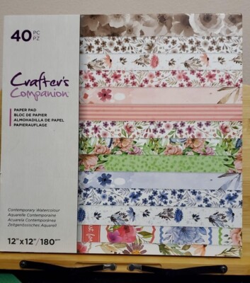 Crafters Companion 12x2 Paper Pad Contemporary Watercolor | eBay
