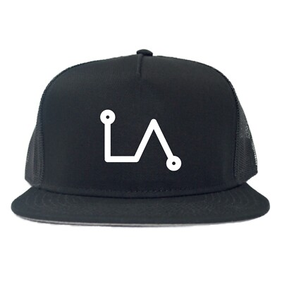 Los Angeles Hat Trucker Digital California Logo Space Tech Bio Engineer ...
