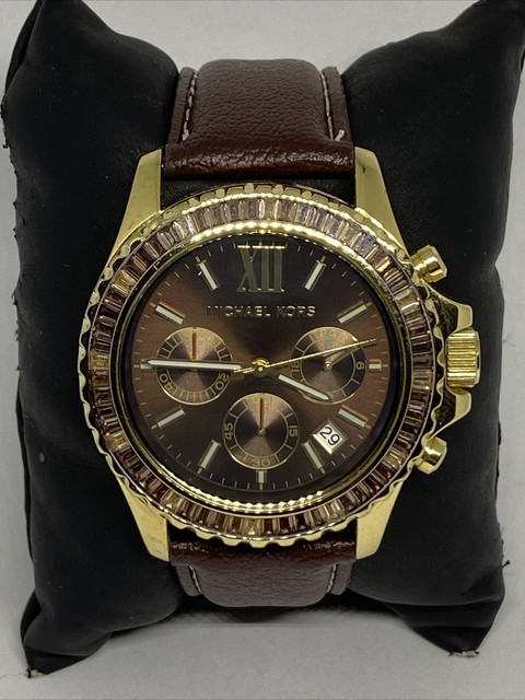 Michael Kors Glitz and Glamour Chronograph Brown Dial Ladies Watch ...