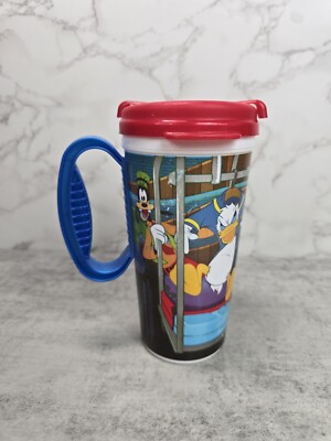 Mickey Donald Walt Disney World Rapid Fill Refillable Travel Mug Cup ...