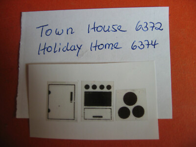 3 Ersatz Sticker Küchenblock Lego 6372 Town House und 6374 Holiday Home ...