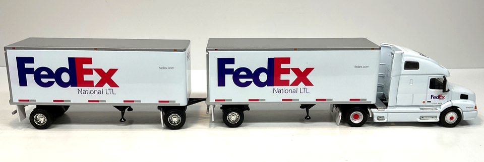FedEx National LTL Volvo w 28’ Doubles 1/64th Scale by Pem Hartoy # ...