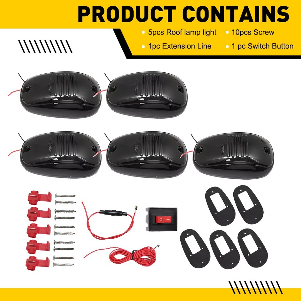 For Dodge RAM 1500 2500 3500 Rooftop Cab Running Light LED 3000K Smoked ...