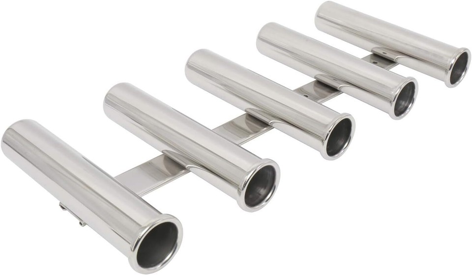5 Tubes Boat Rod Holder Stainless Steel Boat Fishing Rod Rack for Yacht ...