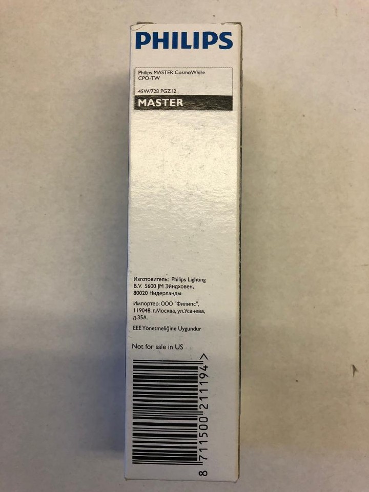 2 Pieces Philips 211194 418897 CPO-T WHITE 45W/728 PGZ12 45W Metal ...
