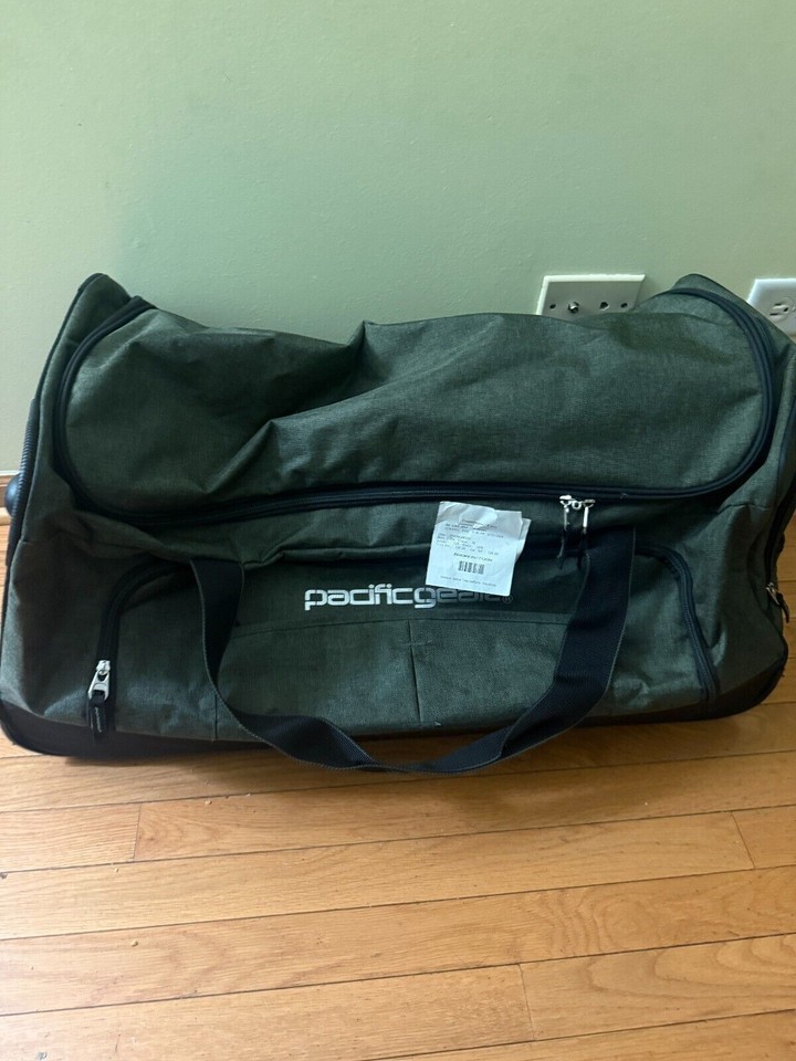 Pacific Gear Wheeled Rolling Duffel Bag 30" Green Durable Design | eBay