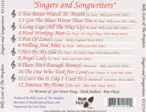 Singers and Songwriters by Billy Scott (CD, Apr-2004, Flipside Records ...
