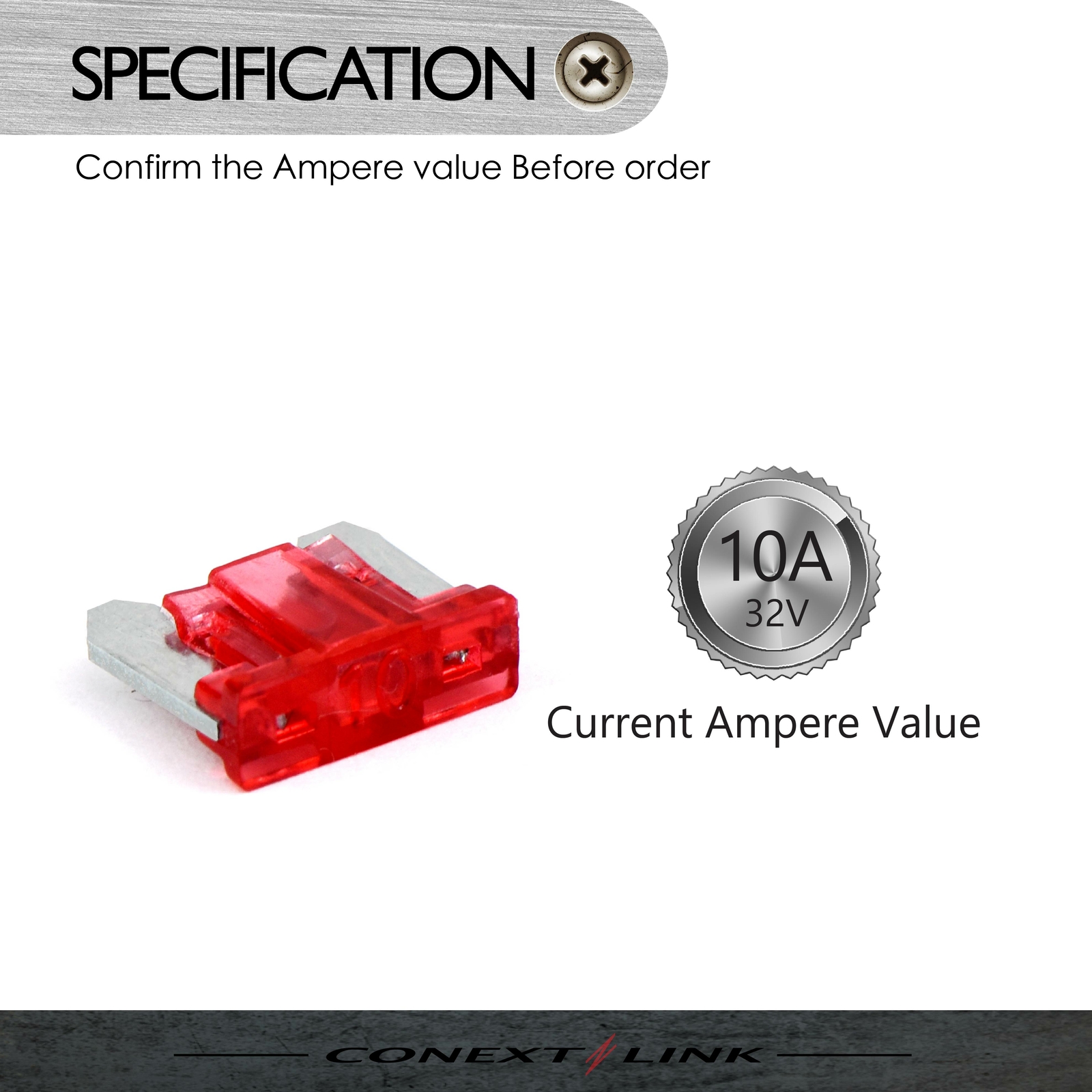 50pcs 10 A Amp ATM Low Profile Fuse Mini Micro Blade Circuit 2 Leg GM ...