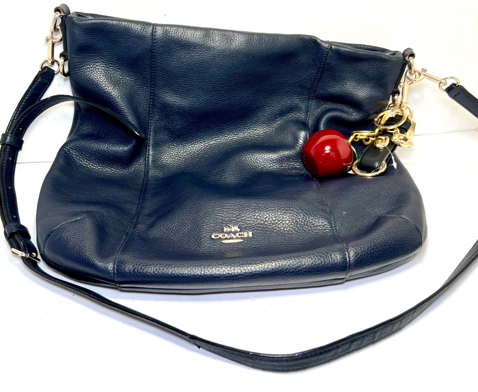 Coach Isabelle Pebbled Leather Crossbody Shoulder Bag… - Gem