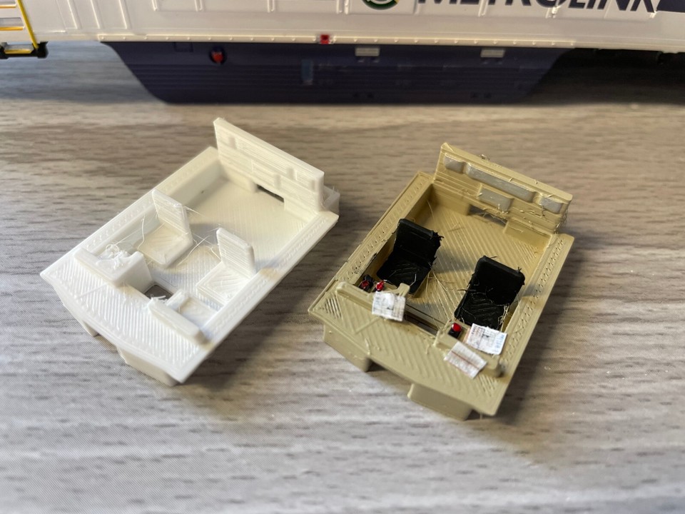 Athearn HO Scale RTR F59PHi 3D Printed Part Cab Interior & Control ...