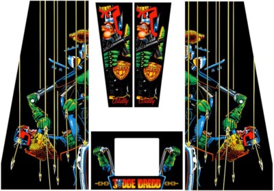 Bally JUDGE DREDD Pinball Machine CABINET Decal Set Black Edition | eBay