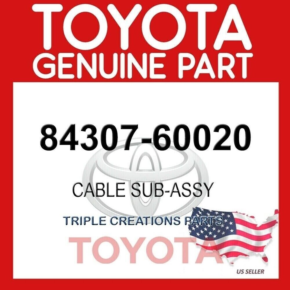 84307-60020 Genuine Toyota Cable Sub-Assy Spiral 8430760020 OEM | eBay
