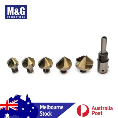 6pcs Countersink Set with Annular Cutter Universal Shank 30/35/40/45 ...