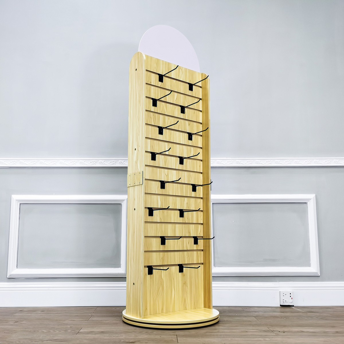 Rotating Slatwall Display Rack Double Sided Slatwall Rotating Display