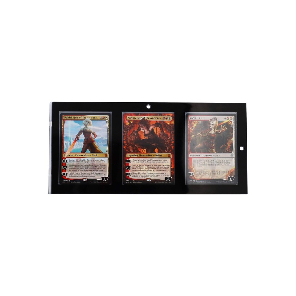 BCW 3 Card Sport Trading Card TCG Magnetic Black Frame Holder Wall ...