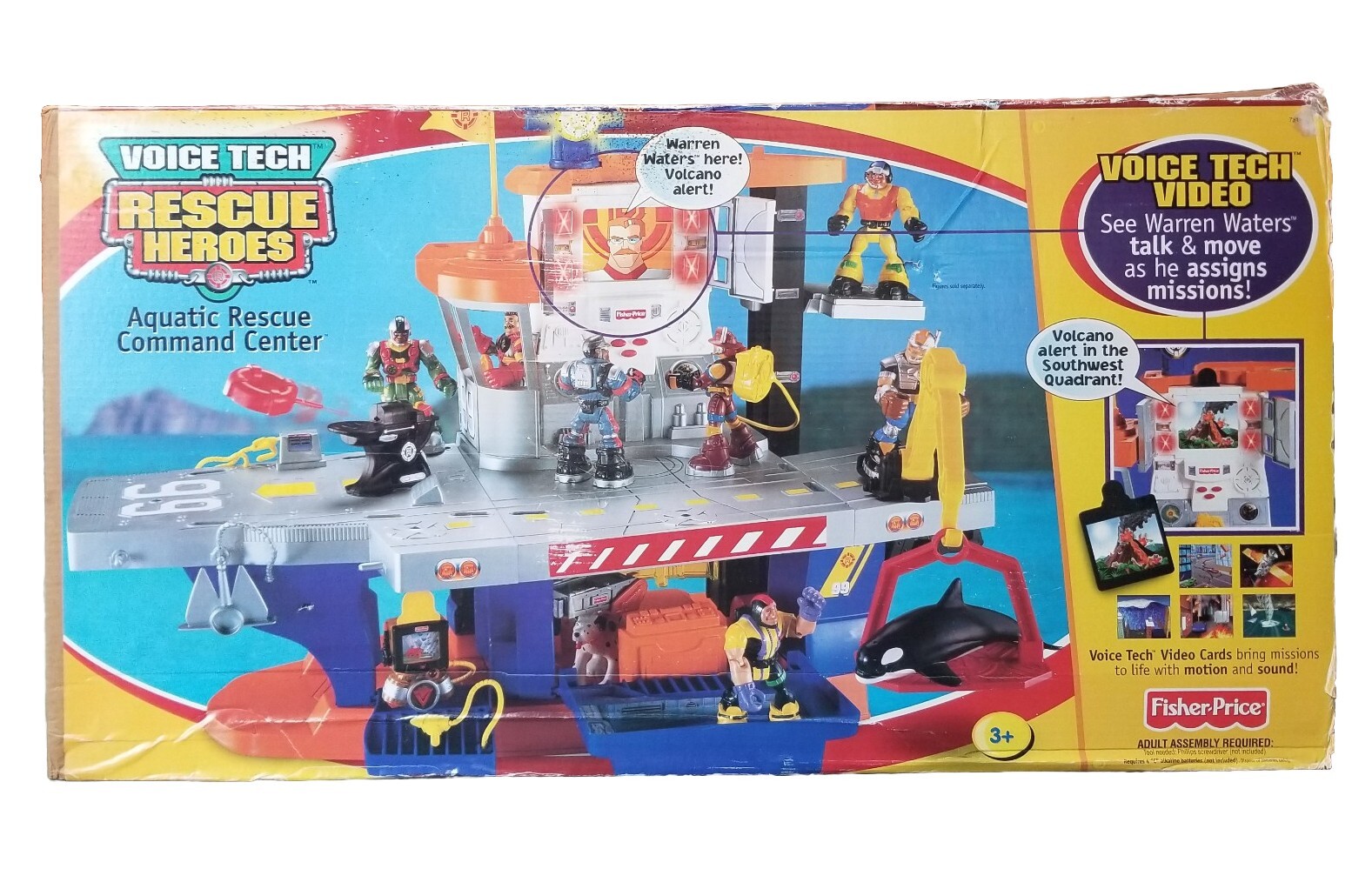 Fisher Price Rescue Heroes Voice Tech AQUATIC RESCUE COMMAND CENTER New ...
