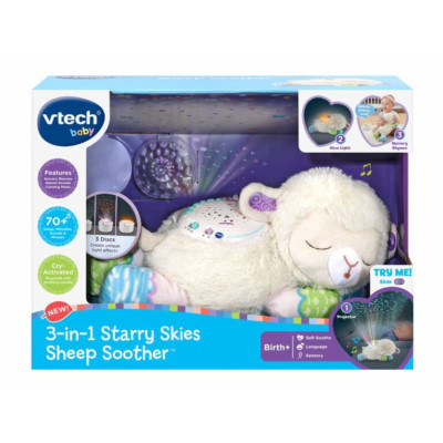 VTech 3-in-1- Starry Skies Sheep Soother Cry-Activated Projector | eBay