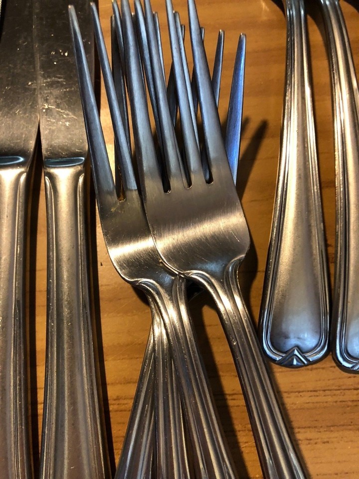 Hampton Silversmith CECINA Stainless Flatware Edge Satin CHOICE | eBay