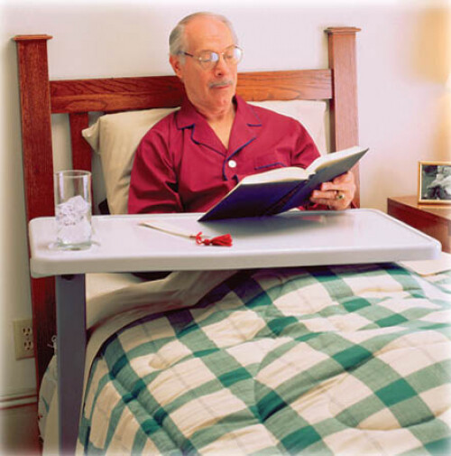 Carex Overbed Table W/ Swivel Hospital Bed Table Adjustable Height C ...