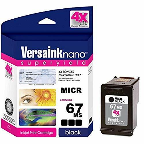 Versaink-nano HP 67 MS Micr Black Ink Cartridge for Check Printing for ...