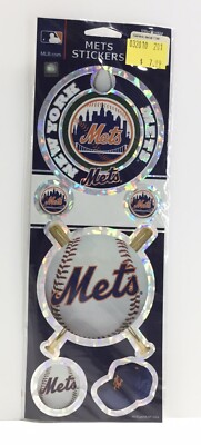 NY Mets New York Set Of 6 Prism Stickers Decals MLB Licensed Product | eBay